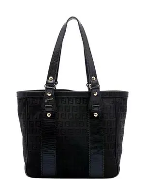Fendi Zucchino Canvas Tote Bag - Black