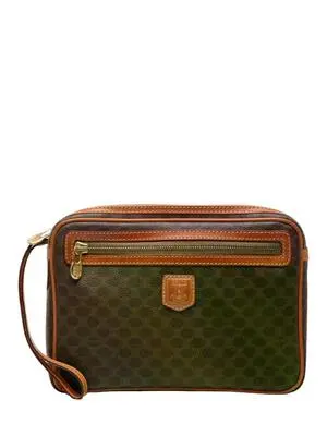 CELINE Celine Macadam Coated Canvas Clutch Bag