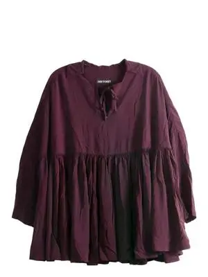 CASEY CASEY Casey Casey Tie-Fastening Gathered Top Red