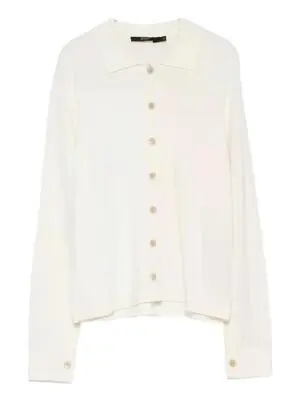 Seventy Cardigan With Spread Collar - Neutrals