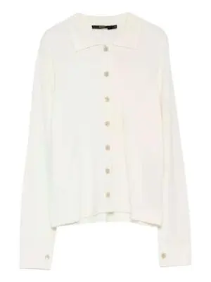 Seventy Cardigan With Spread Collar - Neutrals