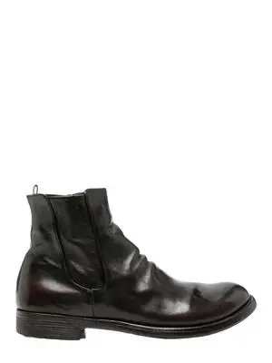 Officine Creative Hive Side-zip Leather Ankle Boots - Black