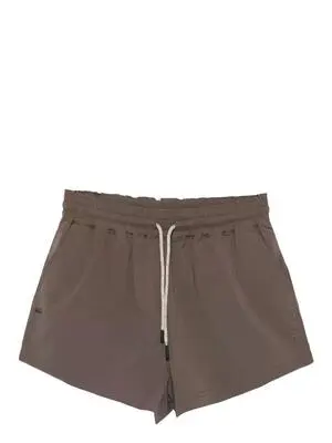 RETHINKIT STUDIOS Dark Drawstring Waist Shorts - Brown