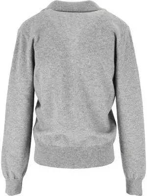 KANGRA Open Collar Sweater - Grey