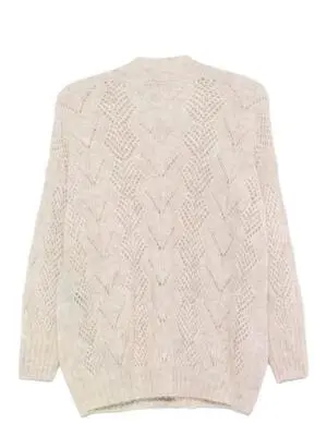 D.exterior Open-knit Cardigan - Neutrals