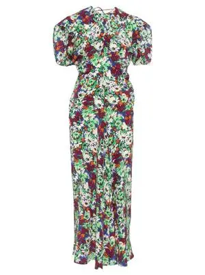 Marni Floral Print Midi Dress - Green