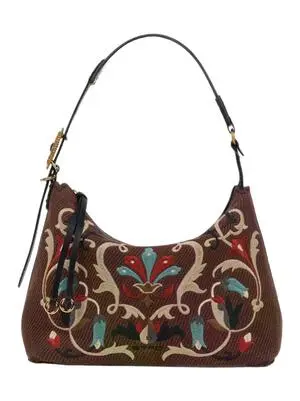 ETRO ETRO Medium Embroidered Canvas Rosette Bag