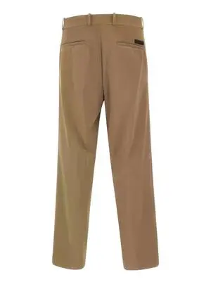 RRD Pleated Trousers With Matte Finish - Brown