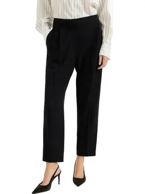Brunello Cucinelli Viscose And Virgin Wool Tuxedo Trousers - Black