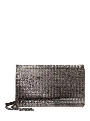 Judith Leiber Fizzoni Beaded Clutch - Ebonized Hematite