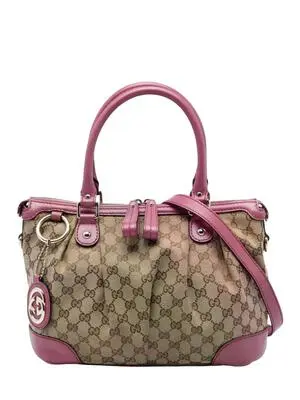 Gucci Gg Canvas Sukey Satchel - Neutrals