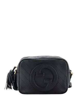 Gucci Blondie Nm Camera Shoulder Bag Diagonal Quilted Leather Small Crossbody Bag - Black