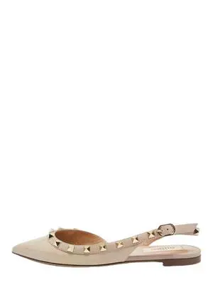 VALENTINO Valentino Garavani Rockstud Leather Ballet Flats