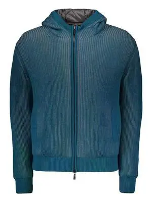 MOORER Padded Ribbed Jacket - Blue