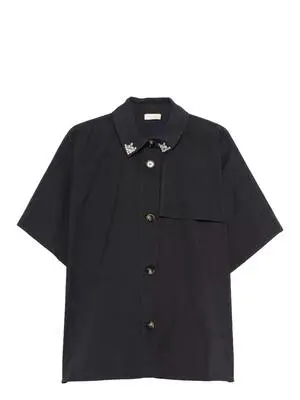 Liu Jo Crystal Embellished Short Sleeve Poncho - Blue