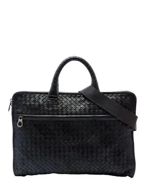 Bottega Veneta Intrecciato Nappa Leather Briefcase - Black