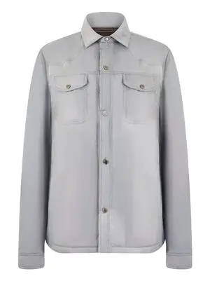 MOORER Byron Snap-button Shirt Jacket - Grey