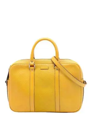 Gucci Diamante Calfskin Business Bag - Yellow