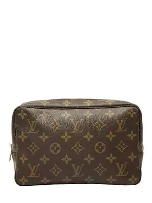 LOUIS VUITTON 1986 Monogram Canvas Troussse Toilette 23 Clutch - Brown