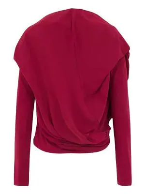 Alberta Ferretti Draped Asymmetric Blouse - Red