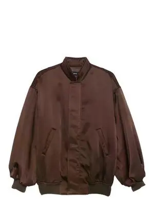 FEDERICA TOSI Federica Tosi Satin-Finish Oversized Bomber Jacket