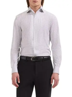 Bugatchi Devon Long Sleeve Ooohcotton Shirt - White