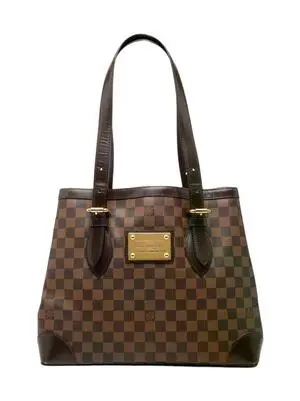 LOUIS VUITTON Damier Ebene Hampstead Mm Tote Bag - Brown