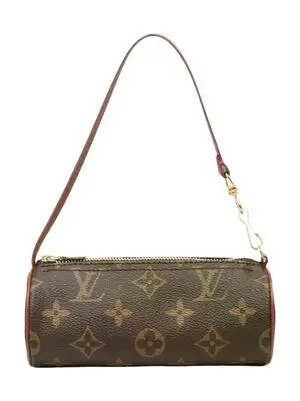 LOUIS VUITTON Monogram Canvas Papillon Pochette Handbag - Brown