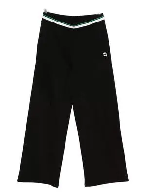 Karl Lagerfeld Ikon Wide-leg Track Pants - Black