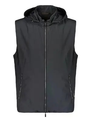 MOORER Water-resistant Hooded Gilet - Blue