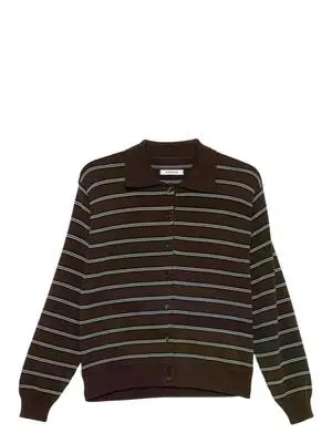 CORDERA Button-fastening Striped Cardigan - Brown