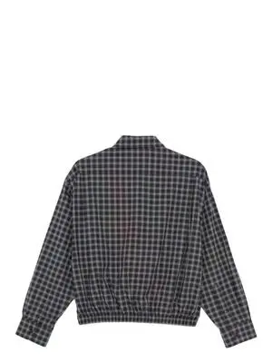 CORDERA Checked Shirt With Elasticated Hem - Grey