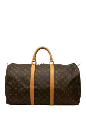 LOUIS VUITTON Keepall 50 Monogram Travel Bag - Brown