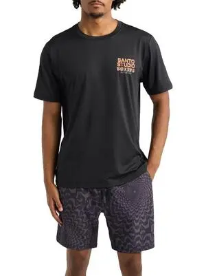 SANTO STUDIO Boxing Division Performance Graphic T-shirt - Black