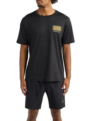 SANTO STUDIO Line Up Performance Graphic T-shirt - Black