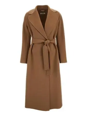 Max Mara S Max Mara Poldo Coat In Double-Faced Wool Marrone