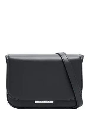 Giorgio Armani Giorgio Armani Medium Leather Shoulder Bag Black