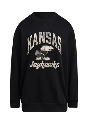 Adidas Kansas Jayhawks Crewneck Sweatshirt - Black / Multi
