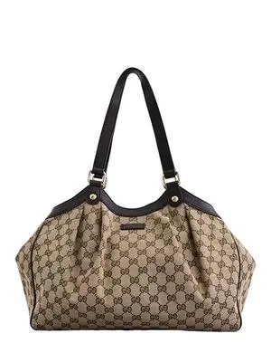Shopbop Gucci Signature Canvas Shoulder Bag - Neutral