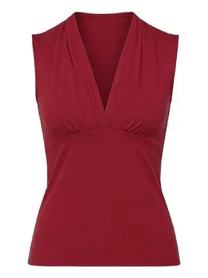CONQUISTA Conquista Sleeveless V-Neck Jersey Top