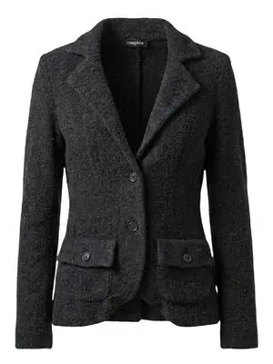CONQUISTA Tailored Textured Blazer - Grey