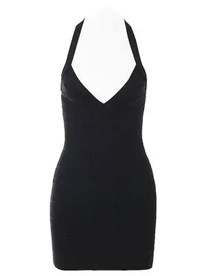 House Of Cb Contour Halter Neck Mini Dress - Black