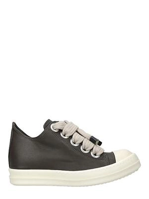 Rick Owens Jumbo Lace Leather Low Top Sneakers - Brown