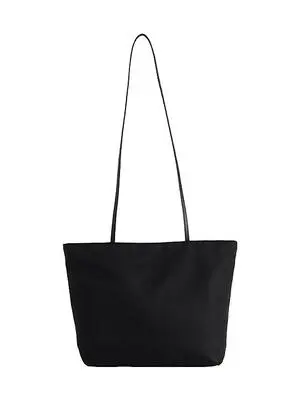VALESQUE Spaghetti Strap Nylon Shoulder Bag - Black