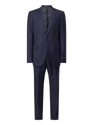 Emporio Armani Single-breasted Notch-lapel Wool Suit - Dark Navy