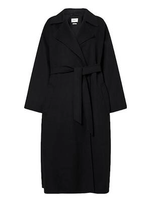 Max Mara Brushed Wool Coat - Black