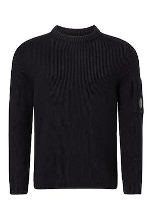 C.P. COMPANY C.P. Company Brand-Lens Ribbed Cotton-Blend Jumper
