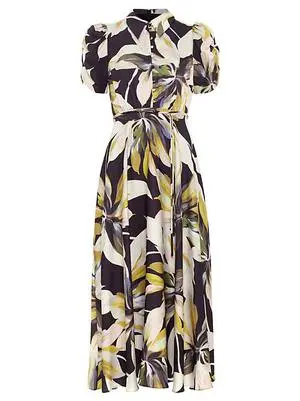 PHASE EIGHT Phase Eight Bella Floral Print Midi Shirt Dress