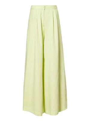 YASMINA Q Mia Wide-leg Cotton Trousers - Apple Mist