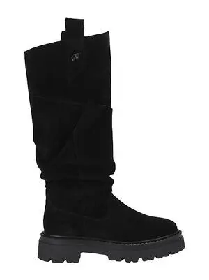 Steve Madden Kiona High-leg Flat Suede Boots - Black